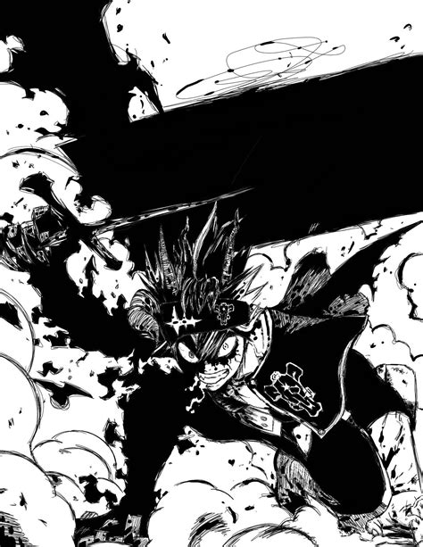 Asta Black Demon Clover Ink Art Black Clover Manga Black Clover