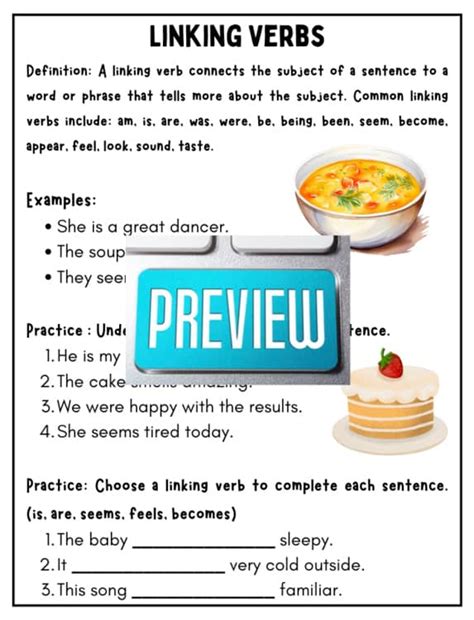 Verbs Parts Of Speech Action Helping Linking Verbs Grammar Vocabulary
