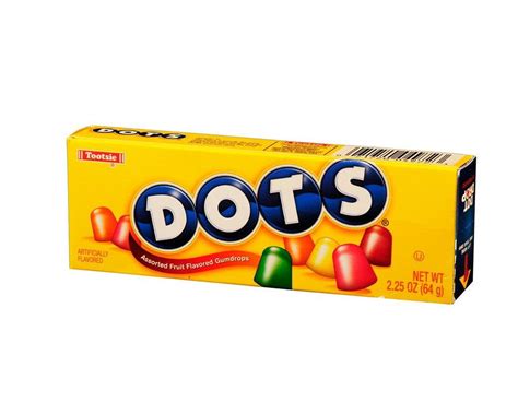 Dots Assorted Fruit Flavored Gumdrops 2 25 Oz Box 24 Box Sale Bestcandyshop
