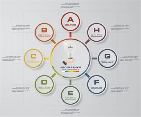Premium Vector 8 Steps Infographic Elements For Data Presentaton