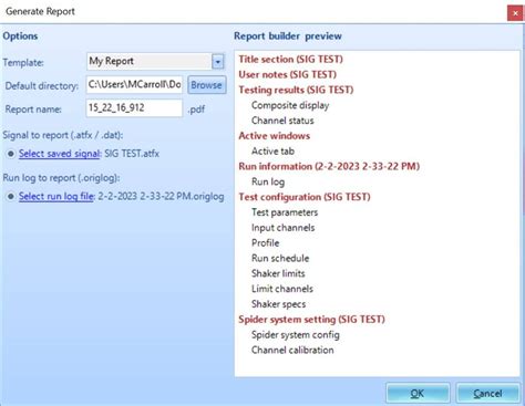 signal viewer software for vibration tests