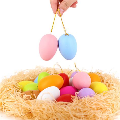 20pcs Plastic Easter Eggs Happy Easter Decorations Vicedeal