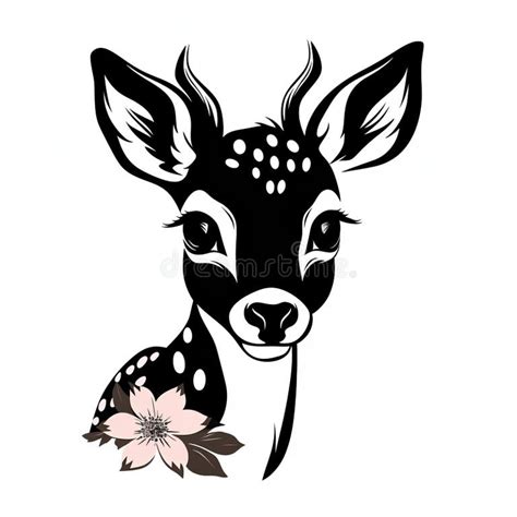 Illustration Of Illustration Of A Cute Doe In The Style Generative Ai