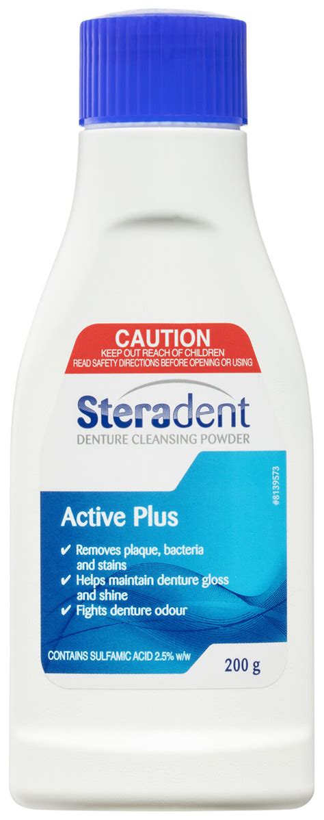 Steradent Active Plus Denture Cleansing Powder 200g Goldfields Pharmacy