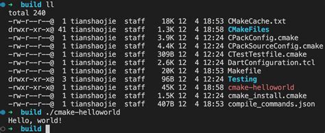 macos cmake 简单入门 tianshaojie s blog