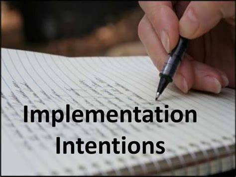 Module 3 Implementation Intentions Ppt