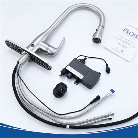 Flow Brushed Nickel Single Handle High Arc Touchless Kitchen Faucet
