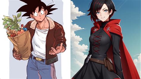 Goku In Rwby Goku X Ruby One Shot Youtube