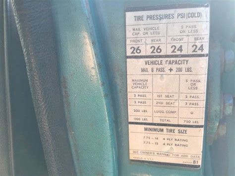 Tire Pressure For B Bodies Only Classic Mopar Forum