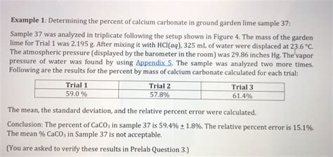 Solved Prelab Question 3 Using The Data In Example 1