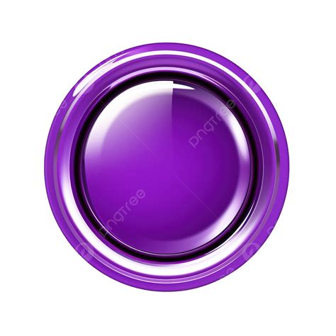 Purple Metallic Button Sticker Clipart Ai Generated Purple Button
