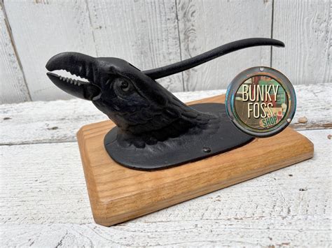 Vintage Cast Iron Eagle Nutcracker On Wood Eagle Nutcracker Mounted Nutcracker Cast Iron Eagle