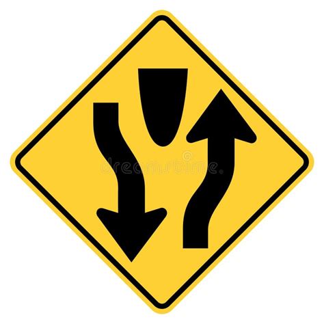 Vector Graphic Of A Usa Divided Highway Starts Highway Sign It