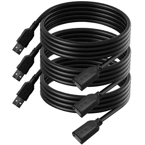 Sotesin Usb 20 Extension Cable 5ft3 Pack Usb Extension Cable Usb A Male To