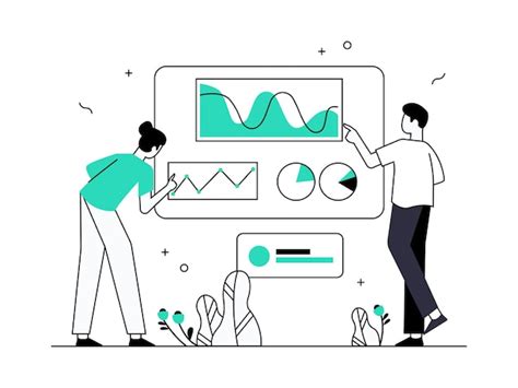 Premium Vector Business Data Analysis Illustration