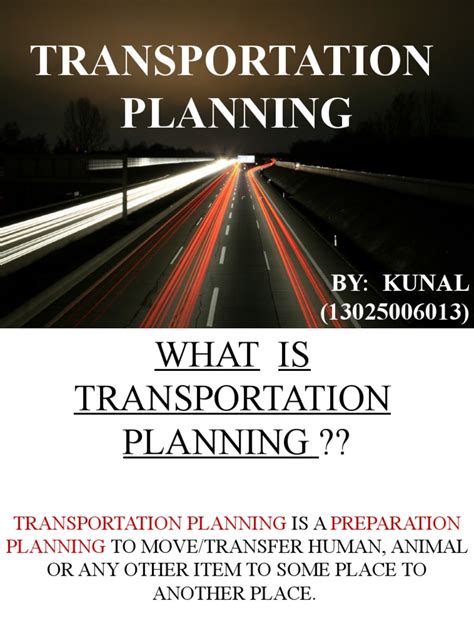 Transportation Planning Pdf