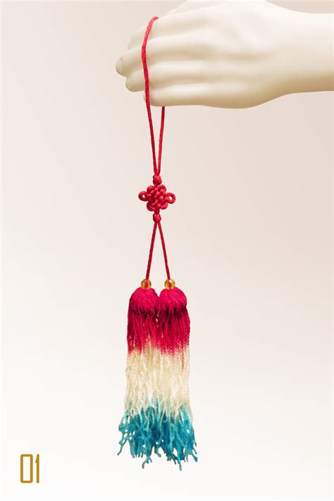 Multi Color Braided Straight Sword Tassels Wushu Baobao