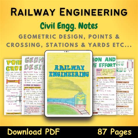 Railway Engineering Notes In Depth Analysis Color Notes Pdf