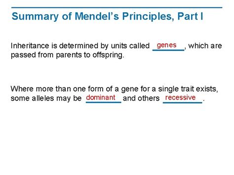 Applying Mendels Principles What Are Your Observations About