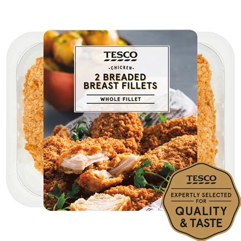 Tesco 2 Breaded Chicken Breast Fillets 350g Tesco Groceries