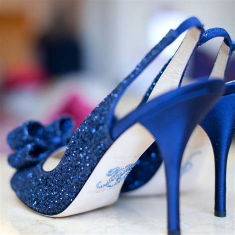 Pin By Mary Czach On In A Blue Mood Sparkly Wedding Shoes Bridal