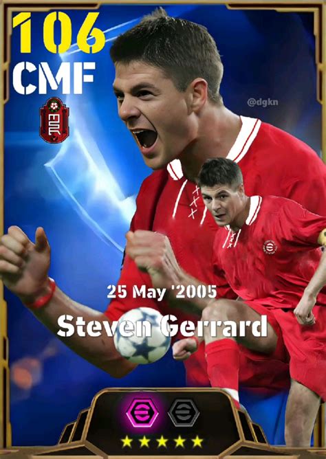 Efootball Steven Gerrard Big Time Card Concept In 2025 Soccer