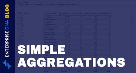 simple aggregations in power bi master data skills ai