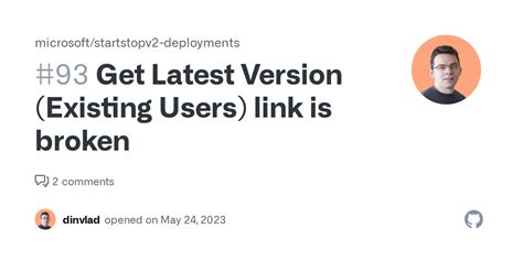 Get Latest Version Existing Users Link Is Broken · Issue 93 · Microsoftstartstopv2