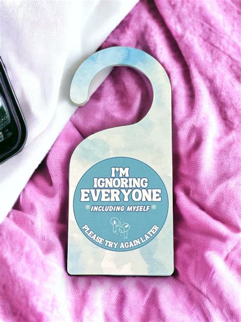 Introvert T Do Not Disturb Door Sign Funny Door Hanger