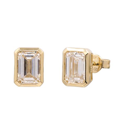 14k Yellow Gold Lab Grown Diamond Studs 210ct Earrings Lorena Jewels