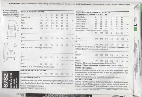 6782 New Look Tunic For Knit Fabric Size A 8 10 12 14 16 18 Paper Sewing Pattern Etsy