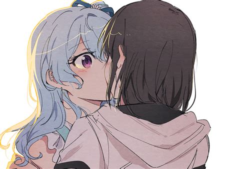 Opi Matsubara Kanon Okusawa Misaki Bang Dream 2girls Blue Hair