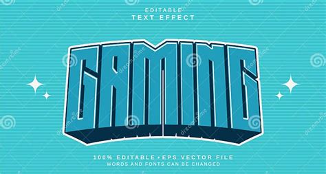 Editable Text Style Effect Gaming Text Style Theme Stock Vector