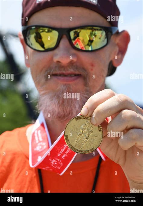 Kevin Boatwright Area 8 Athlete Displays His Gold Medal During The