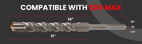 Torxero 8 Pcs Set Sds Max Bits 14 Inch Long 12 To 1 12