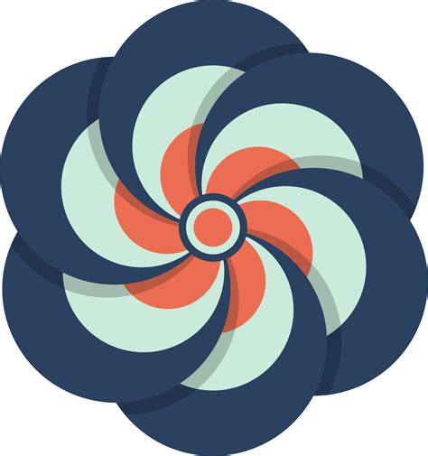 Blue And Red Rosette Illustration 47465567 Png