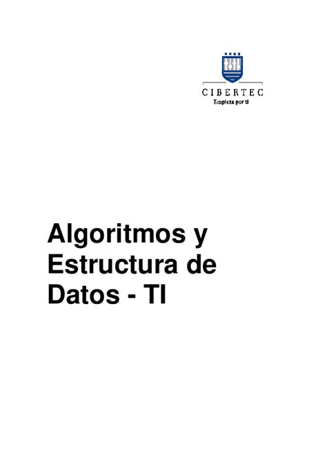 pdf algoritmos y estructura de datos
