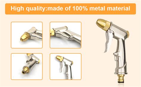 Xcdmj Garden Hose Spray Gun With Full Brass Nozzle 100 Heavy Duty