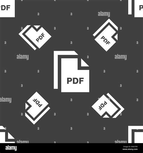 file pdf icon sign seamless pattern on a gray background vector stock