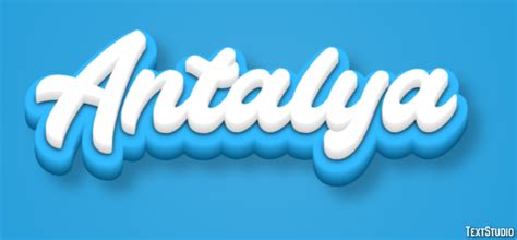 Antalya Blue 3D Text Effect Generator