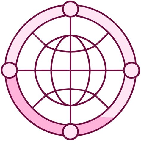 Premium Vector Global Network Symmetrical Geometric Details Icon