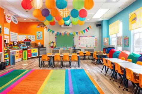 Explore A Vibrant And Visually Appealing Classroom Design With Contemporary Furnishings Aig59