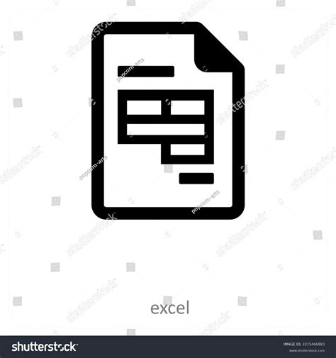 Excel Paper Icon Concept Stock Vector Royalty Free Shutterstock