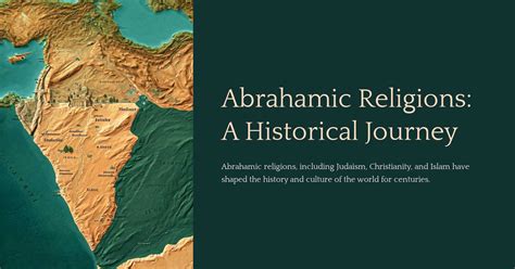 Abrahamic Religions A Historical Journey