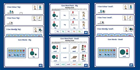 Core Word Pack Bigsmall Lehrer Gemacht Twinkl