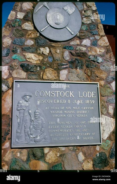 Monument Commemorating Discovery Of Silver At Comstock Lode Virginia City Nevada Monuments