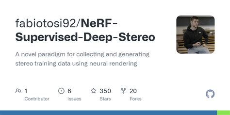 Github Fabiotosi92nerf Supervised Deep Stereo A Novel Paradigm For