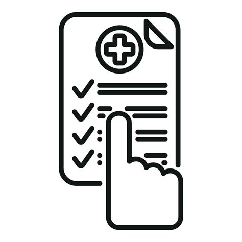 Medical Result Icon Outline Vector Positive Test 26608133 Vector Art