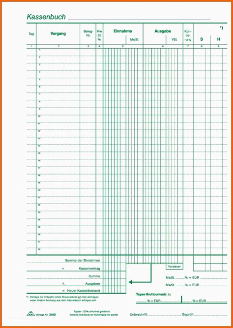 Kassenbuch Vorlage Zum Ausdrucken Datev My Xxx Hot Girl