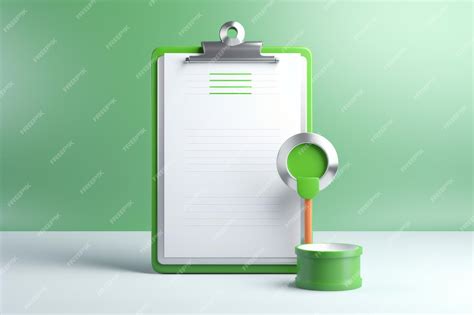 Premium Photo Captivating 3d Render Green Check Mark On Paper Clipboard A Symbol Of
